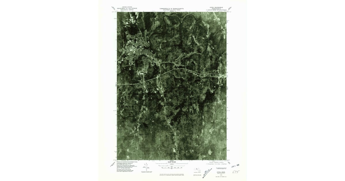 1975 Map of Athol, Worcester County, MA — High-Res | Pastmaps