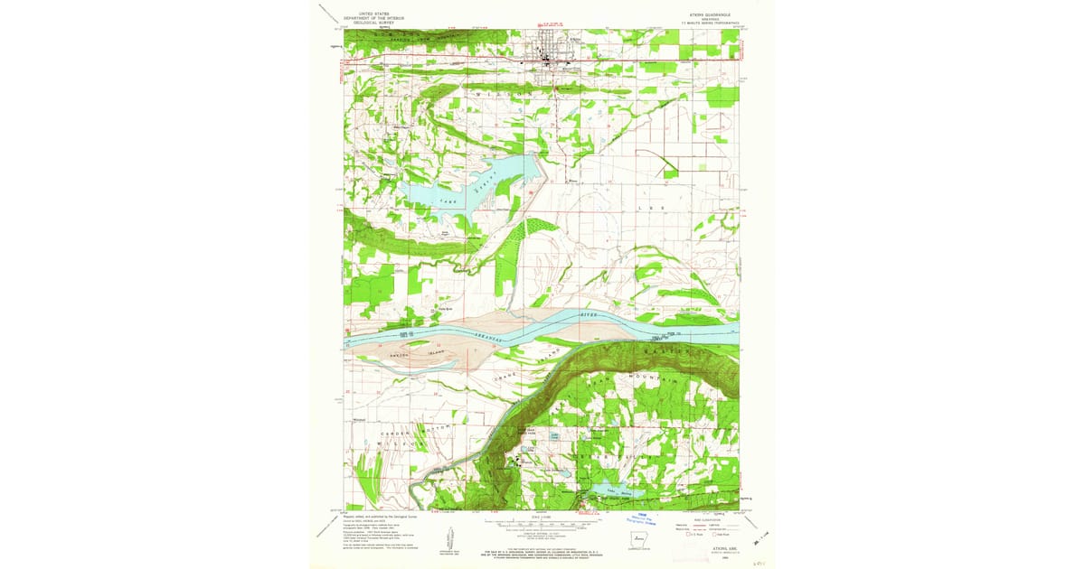 1961 Map of Atkins, AR — High-Res | Pastmaps
