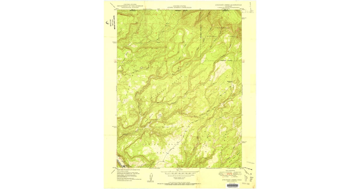 1950 Map of Atkinson Creek, Montrose County, CO — High-Res | Pastmaps