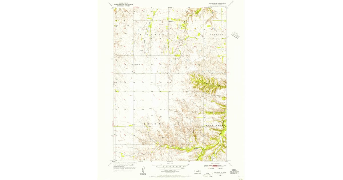 1954 Map of Atkinson NE, Holt County, NE — High-Res | Pastmaps