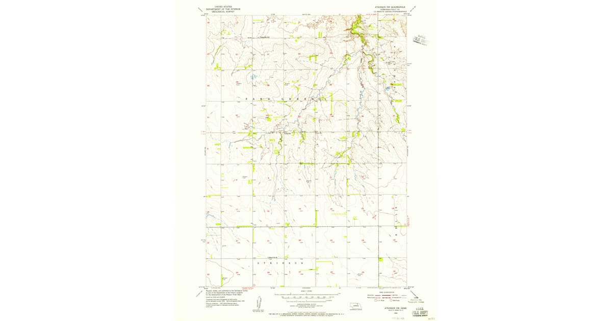 1954 Map of Atkinson NW, Holt County, NE — High-Res | Pastmaps