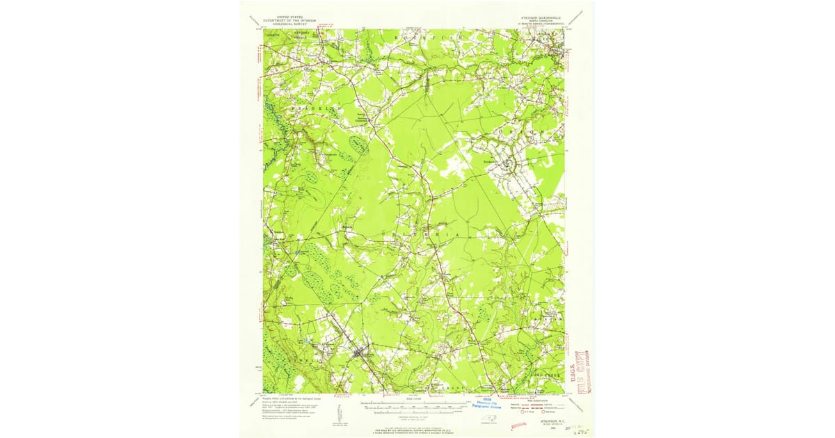 1955 Map of Atkinson, NC — High-Res | Pastmaps