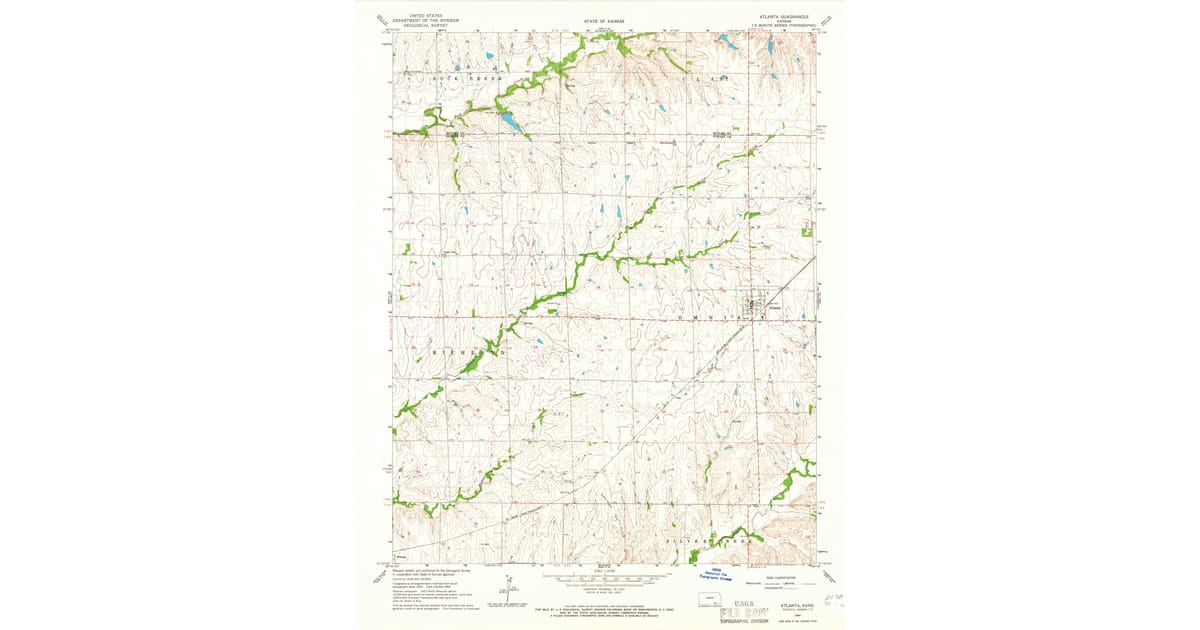 1964 Map of Atlanta, KS — High-Res | Pastmaps