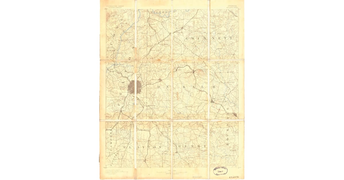 1892 Map of Atlanta, GA — High-Res | Pastmaps