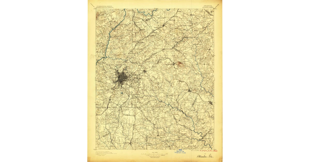 1895 Map of Atlanta, GA — High-Res | Pastmaps
