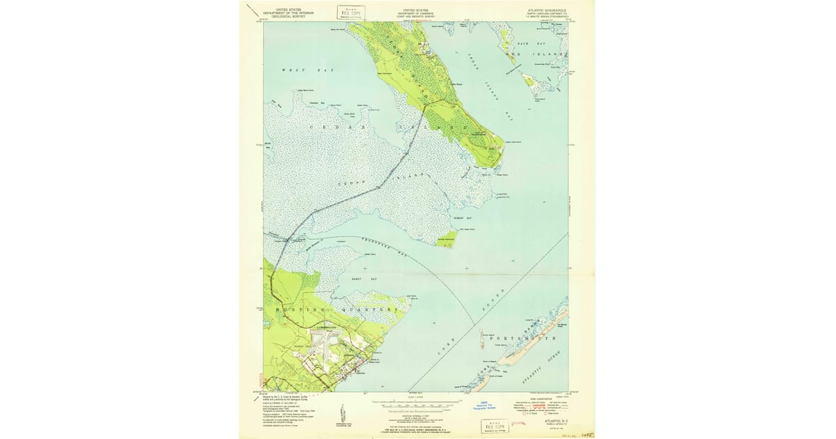 1951 Map of Atlantic, NC — High-Res | Pastmaps