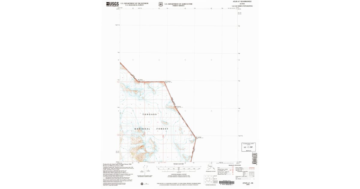 2004 Map of Atlin A-7, Haines Borough, AK — High-Res | Pastmaps