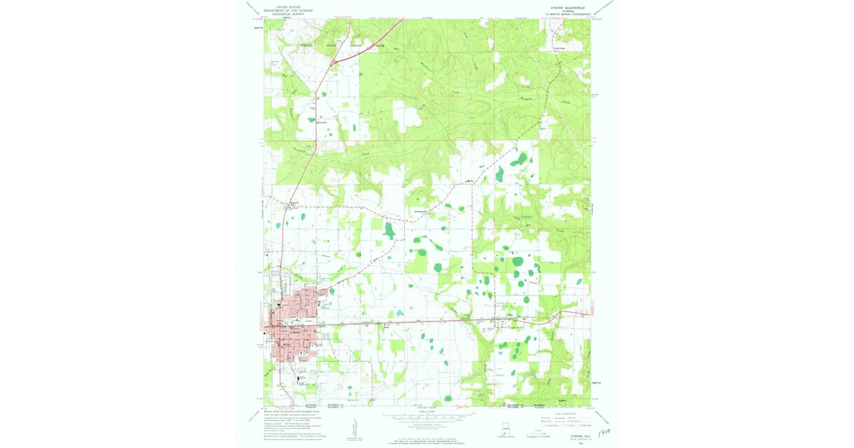 1960 Map of Atmore, AL — High-Res | Pastmaps