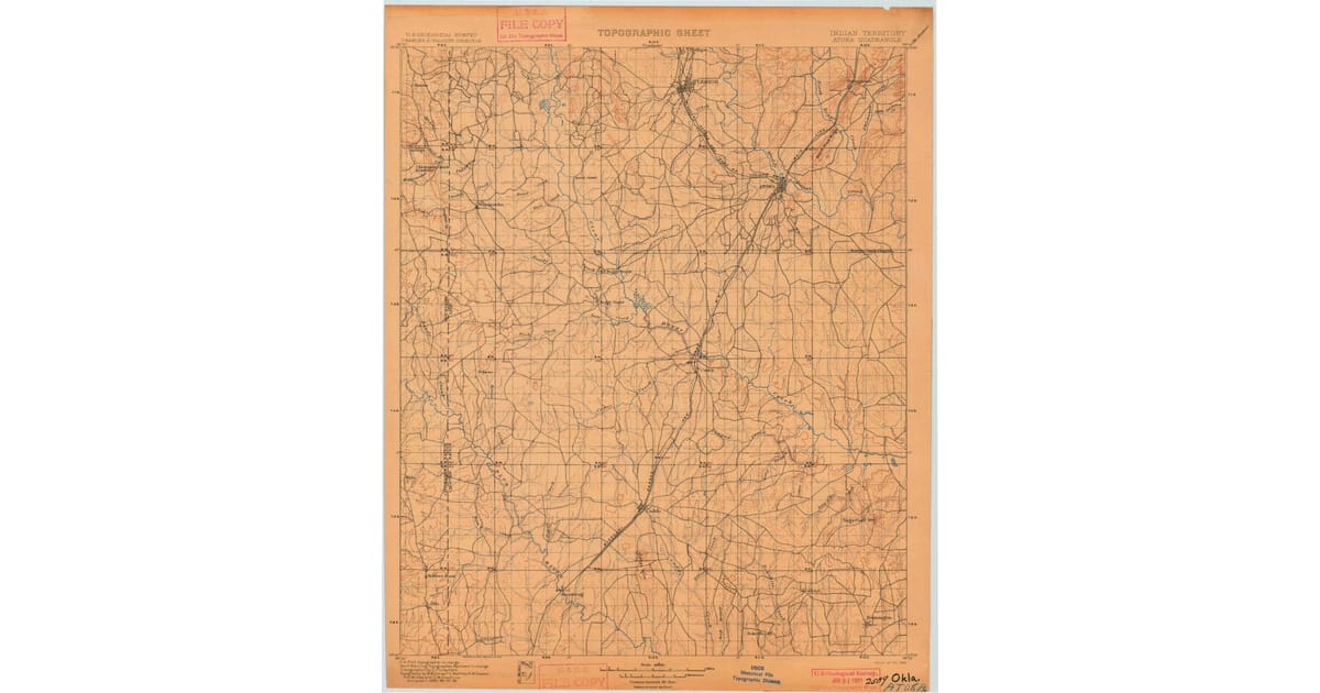 1900s (20th Century) Maps of Bryan County, OK | Pastmaps