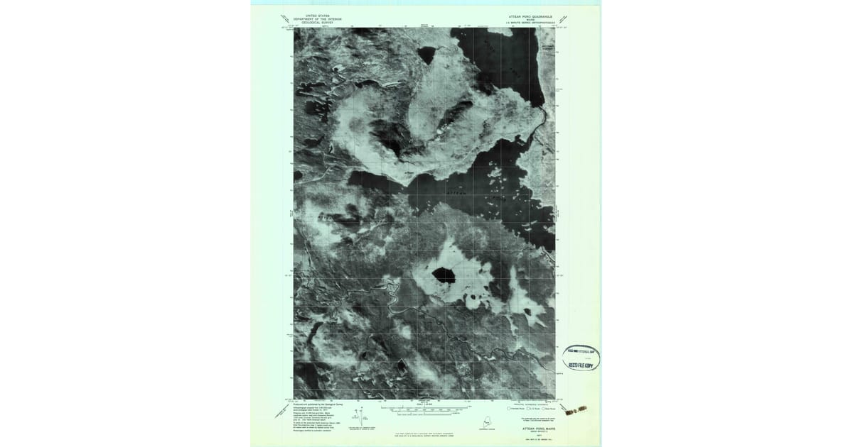 1977 Map of Attean Pond, Somerset County, ME — High-Res | Pastmaps