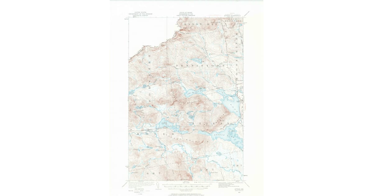 1923 Map of Attean, Somerset County, ME — High-Res | Pastmaps