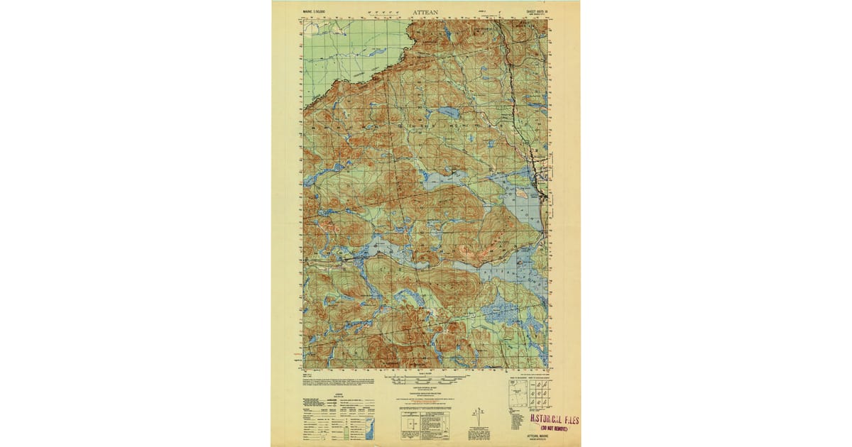 1950 Map of Attean, Somerset County, ME — High-Res | Pastmaps