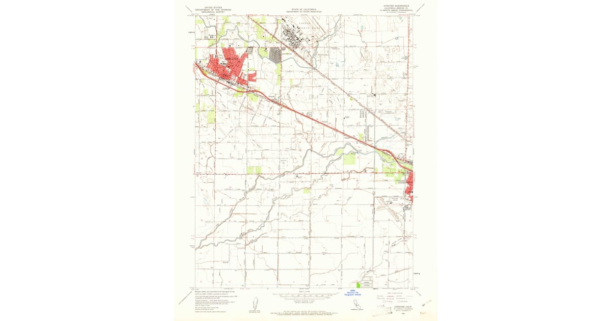 1960 Map of Atwater, CA — High-Res | Pastmaps