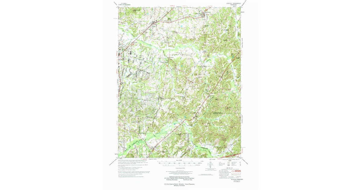 1977 Map of Atwood, TN — High-Res | Pastmaps