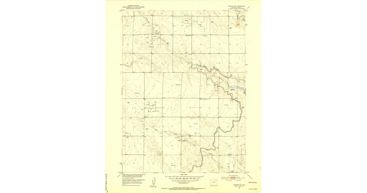 1951 Map of Atwood NE, Logan County, CO — High-Res | Pastmaps