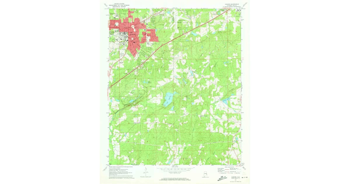 1971 Map of Auburn, AL — High-Res | Pastmaps