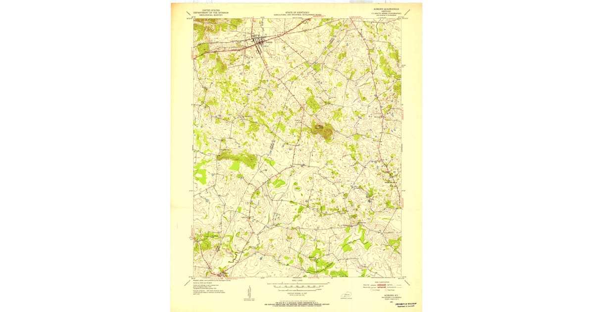 Old Maps of Auburn, KY for Genealogy | Pastmaps