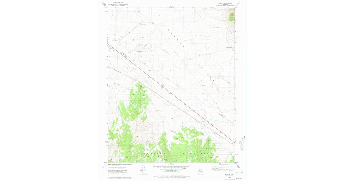 1980 Map of Audley, Yavapai County, AZ — High-Res | Pastmaps