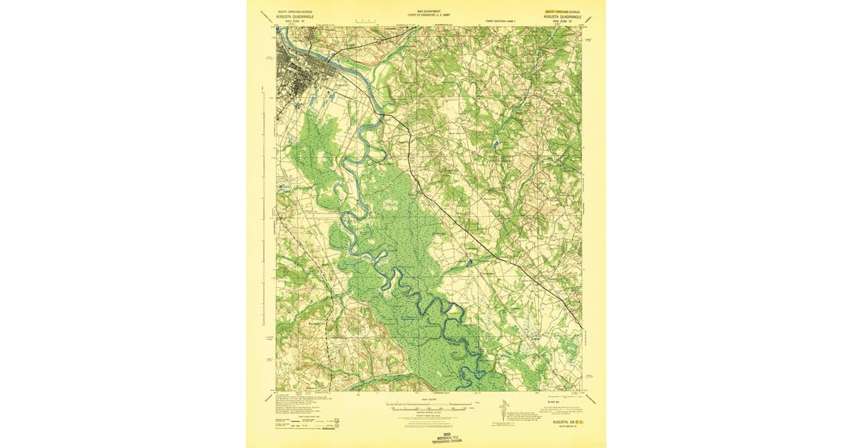 1943 Map of Augusta, GA — High-Res | Pastmaps