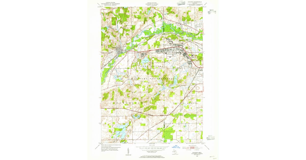 1947 Map of Augusta, MI — High-Res | Pastmaps
