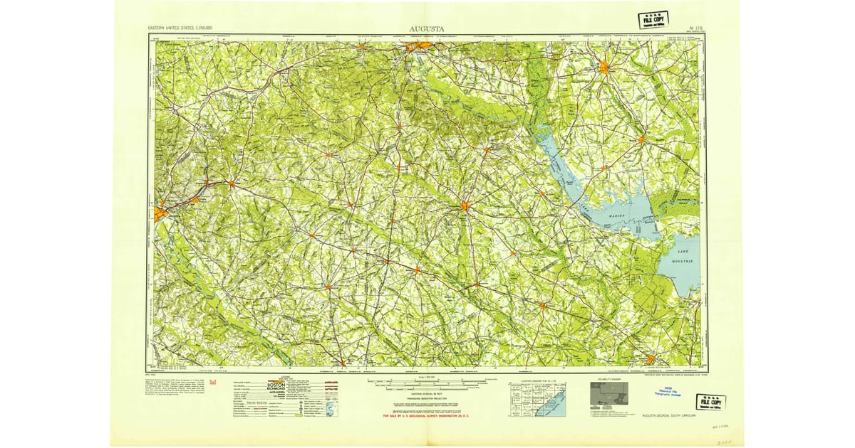 Old Maps of Johnston, SC for Metal Detecting | Pastmaps
