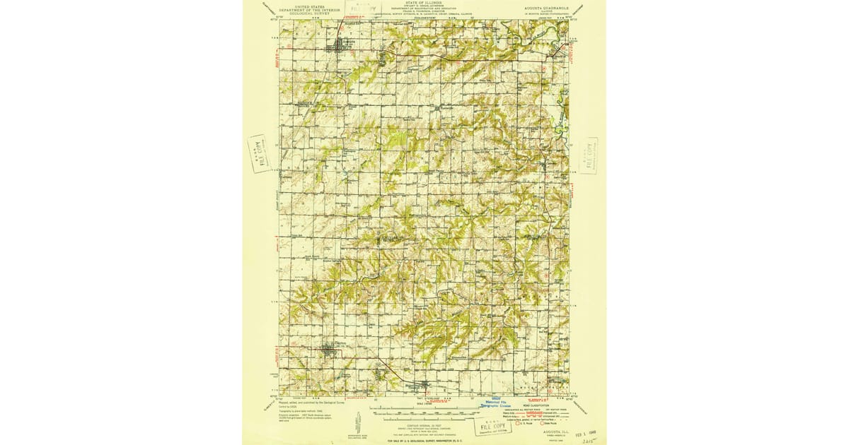 1949 Map of Augusta, IL — High-Res | Pastmaps