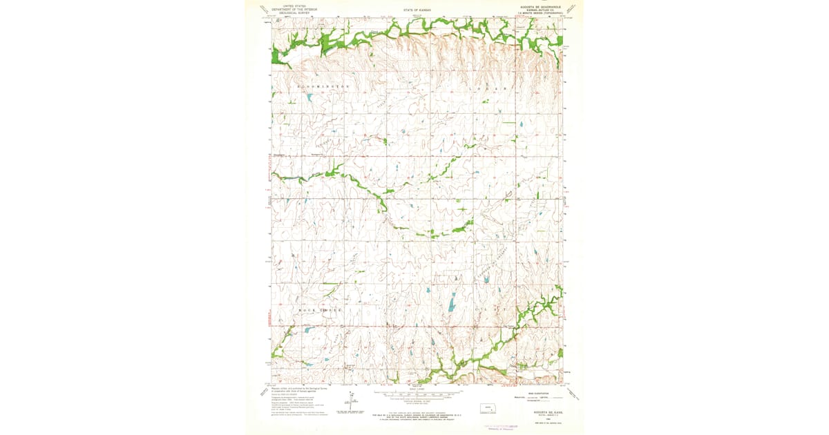 1964 Map of Augusta SE, Butler County, KS — High-Res | Pastmaps