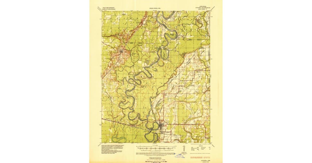 1935 Map of Augusta, AR — High-Res | Pastmaps