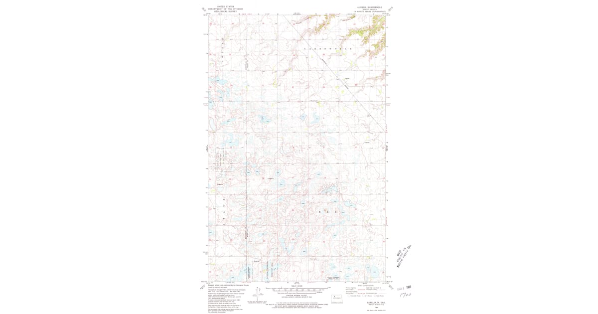 1980 Map of Aurelia, Ward County, ND — High-Res | Pastmaps