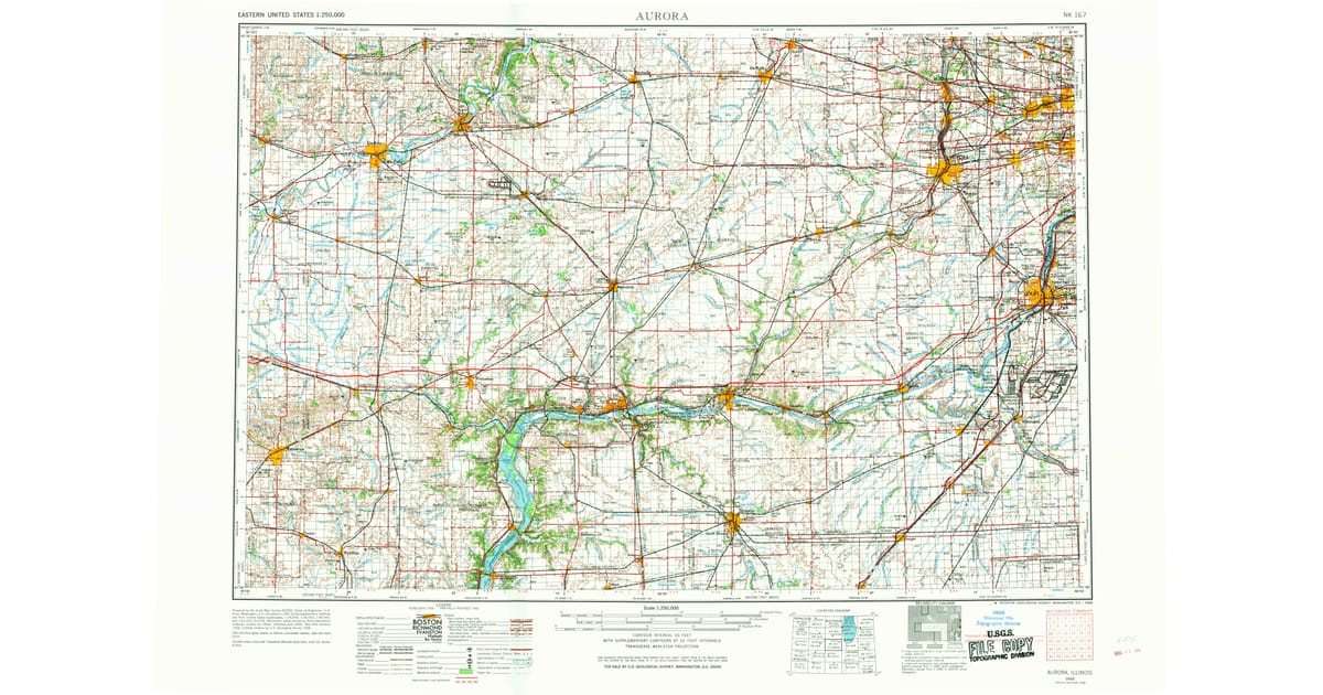 1958 Map of Aurora, IL — High-Res | Pastmaps