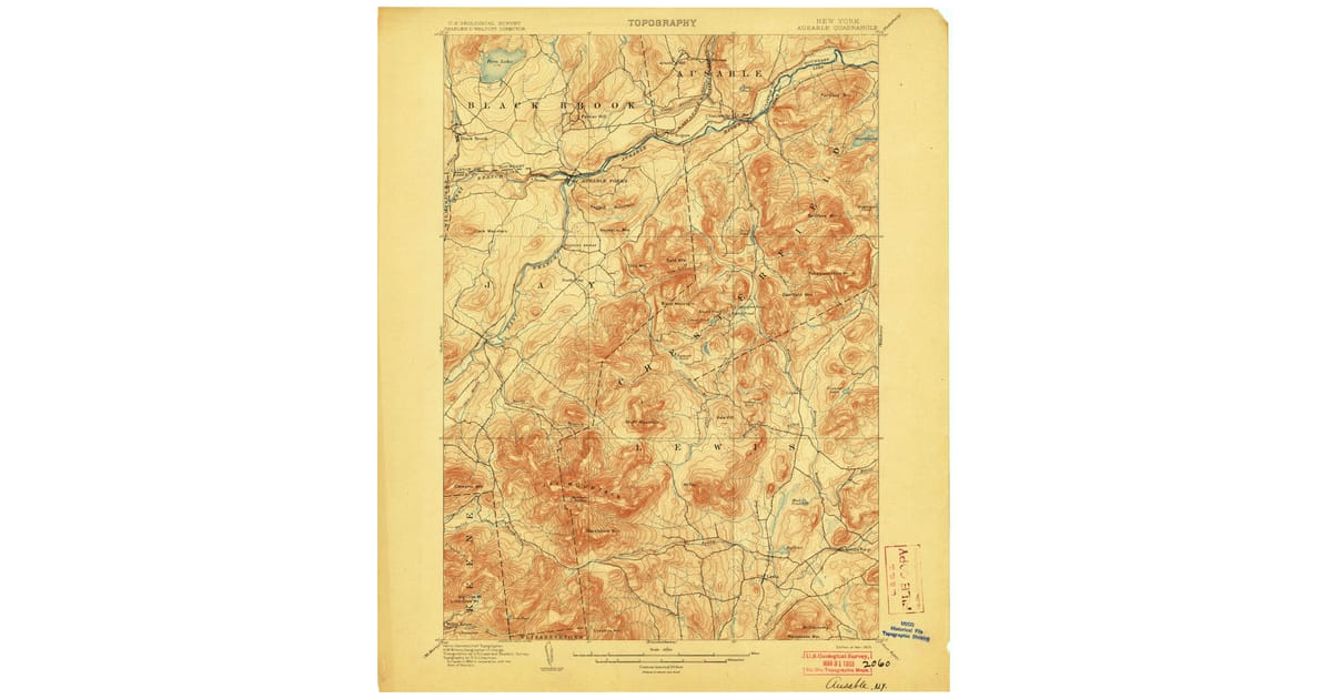 1903 Map of Ausable, Essex County, NY — High-Res | Pastmaps
