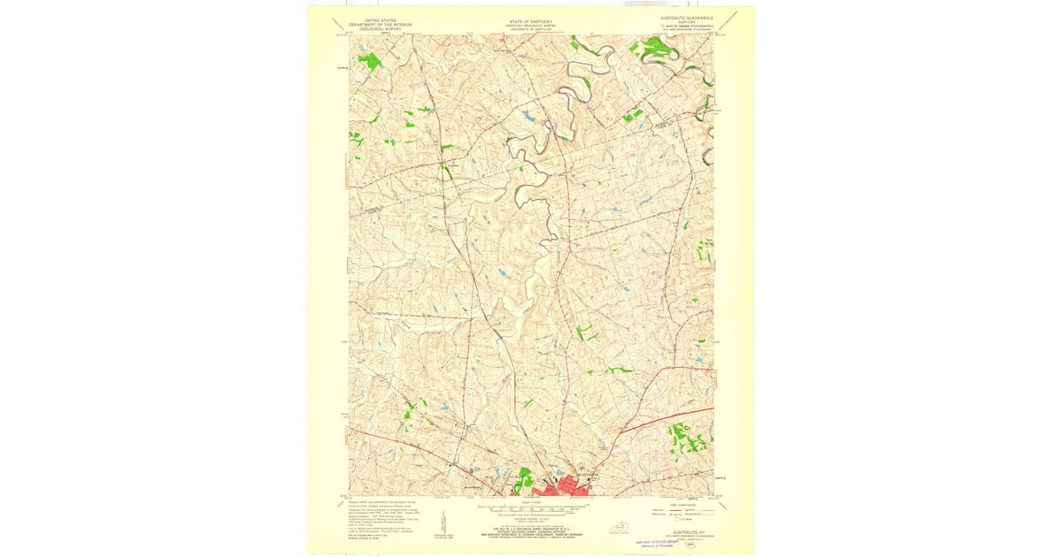 1959 Map of Austerlitz, Clark County, KY — High-Res | Pastmaps