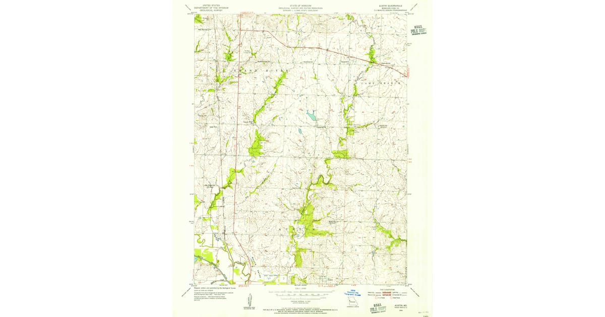 1954 Map of Austin, Cass County, MO — High-Res | Pastmaps