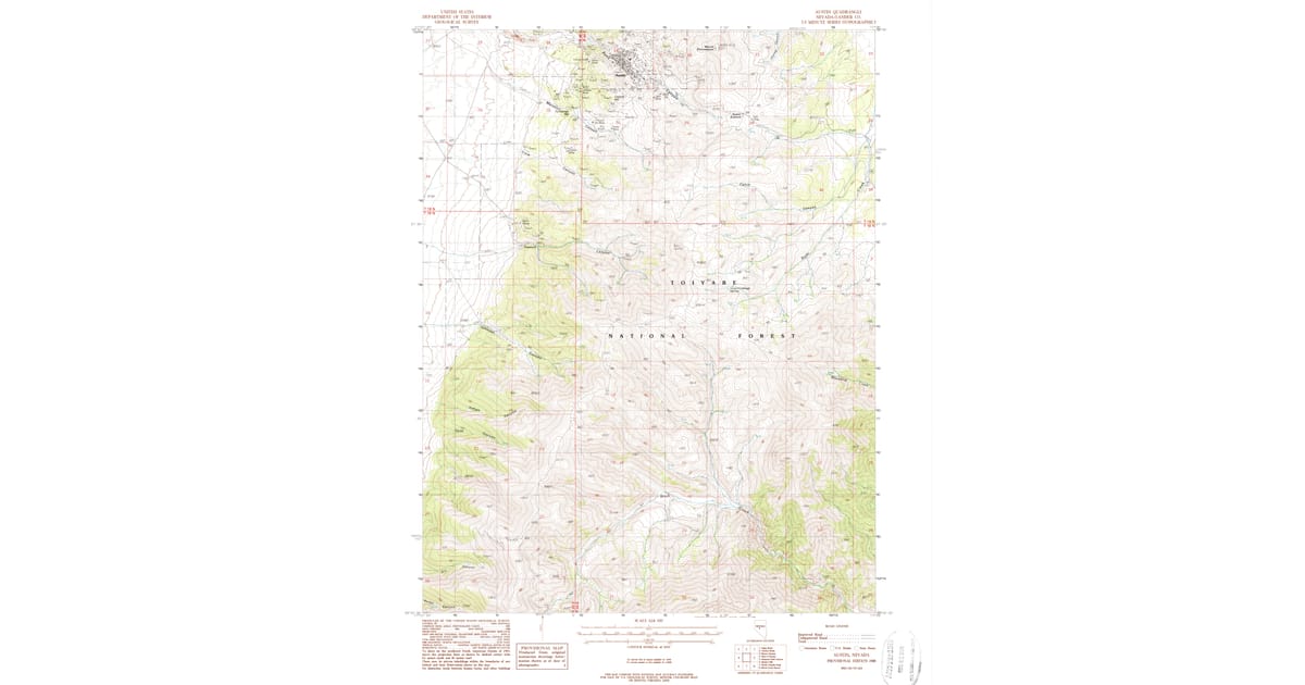 1988 Map of Austin, NV — High-Res | Pastmaps