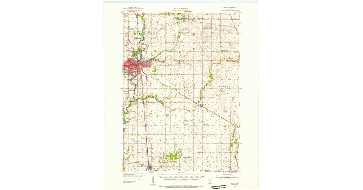 1954 Map of Austin, MN — High-Res | Pastmaps