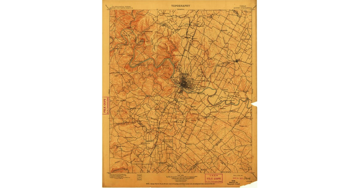 1900s (20th Century) Maps of Mustang Ridge, TX | Pastmaps