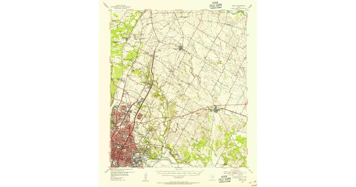 1955 Map of Austin, TX — High-Res | Pastmaps