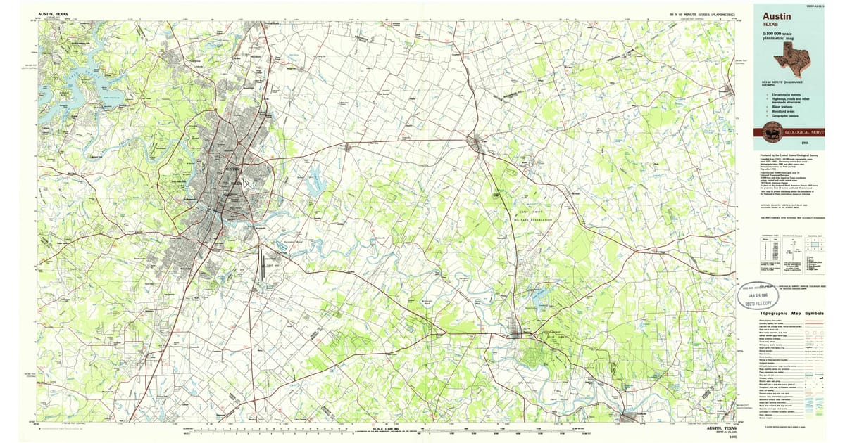 1980s Maps of Caldwell County, TX | Pastmaps