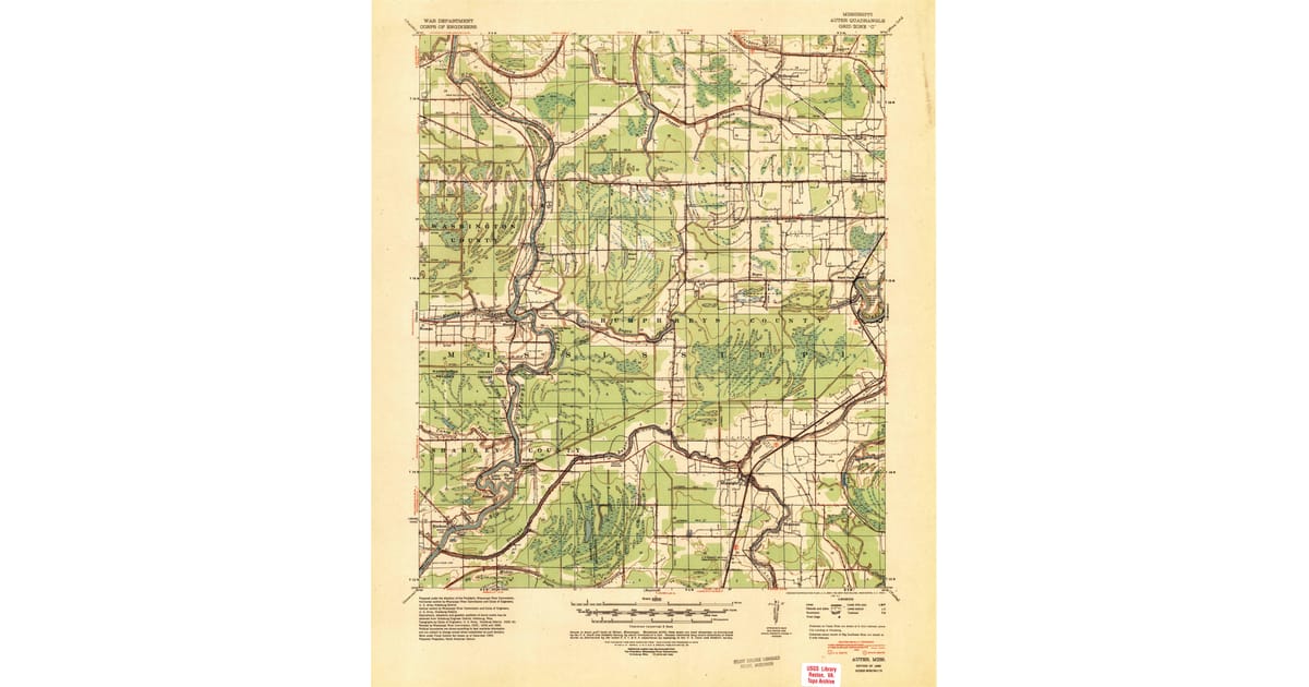 Old Maps of Richey, MS for Academic Research | Pastmaps