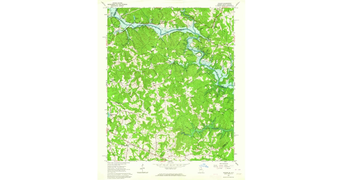 1963 Map of Avalon, GA — High-Res | Pastmaps