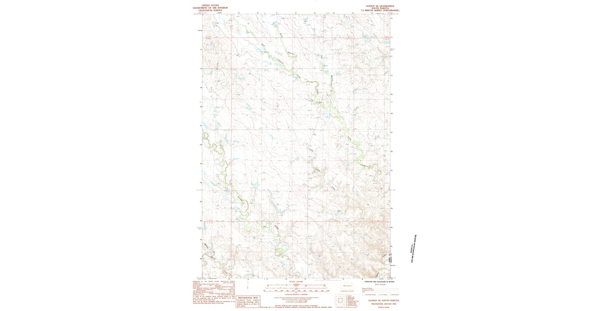 1983 Map of Avance SE, Meade County, SD — High-Res | Pastmaps