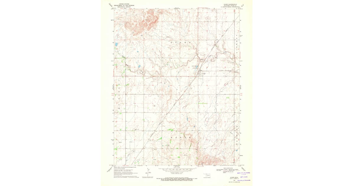 1969 Map of Avard, OK — High-Res | Pastmaps