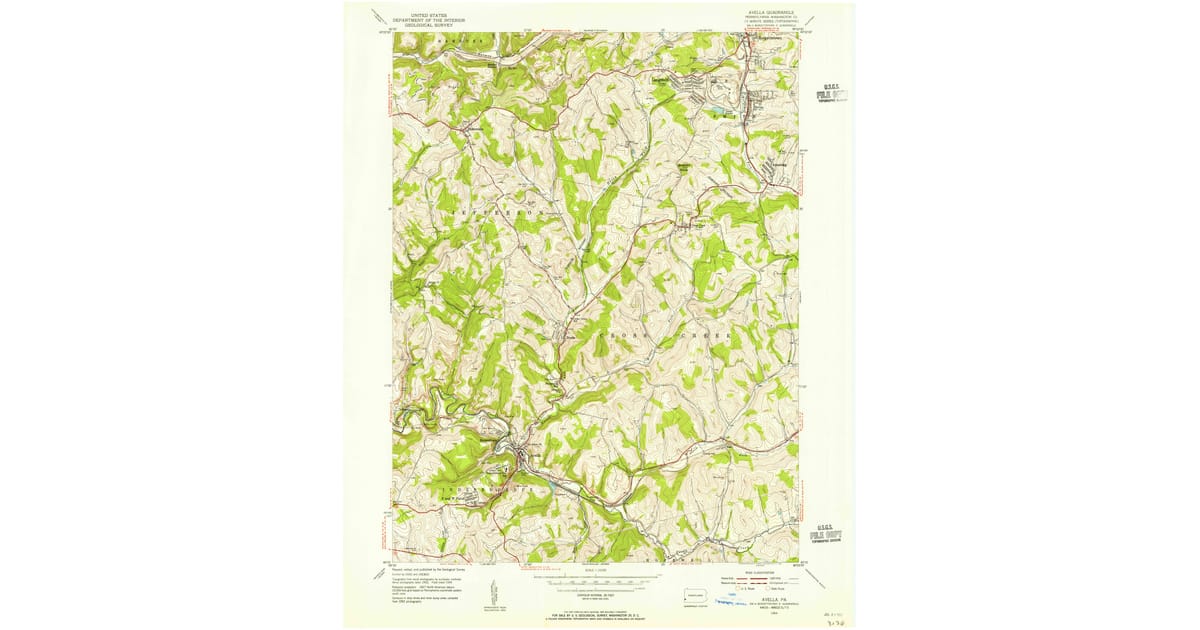 1954 Map of Avella, PA — High-Res | Pastmaps