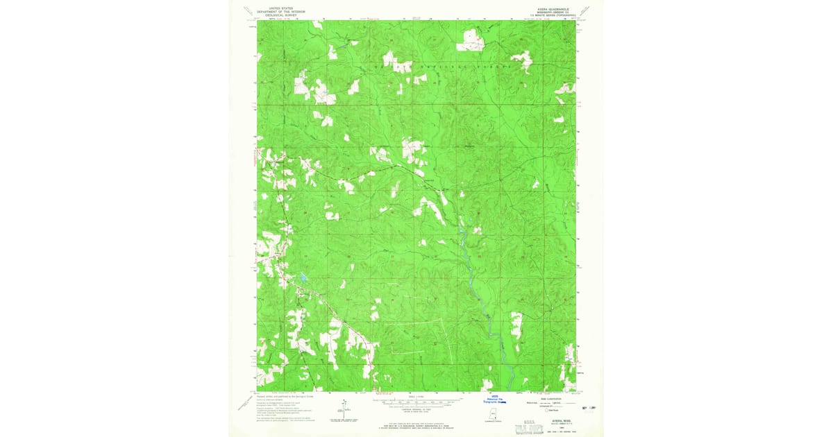 1964 Map of Avera, Greene County, MS — High-Res | Pastmaps