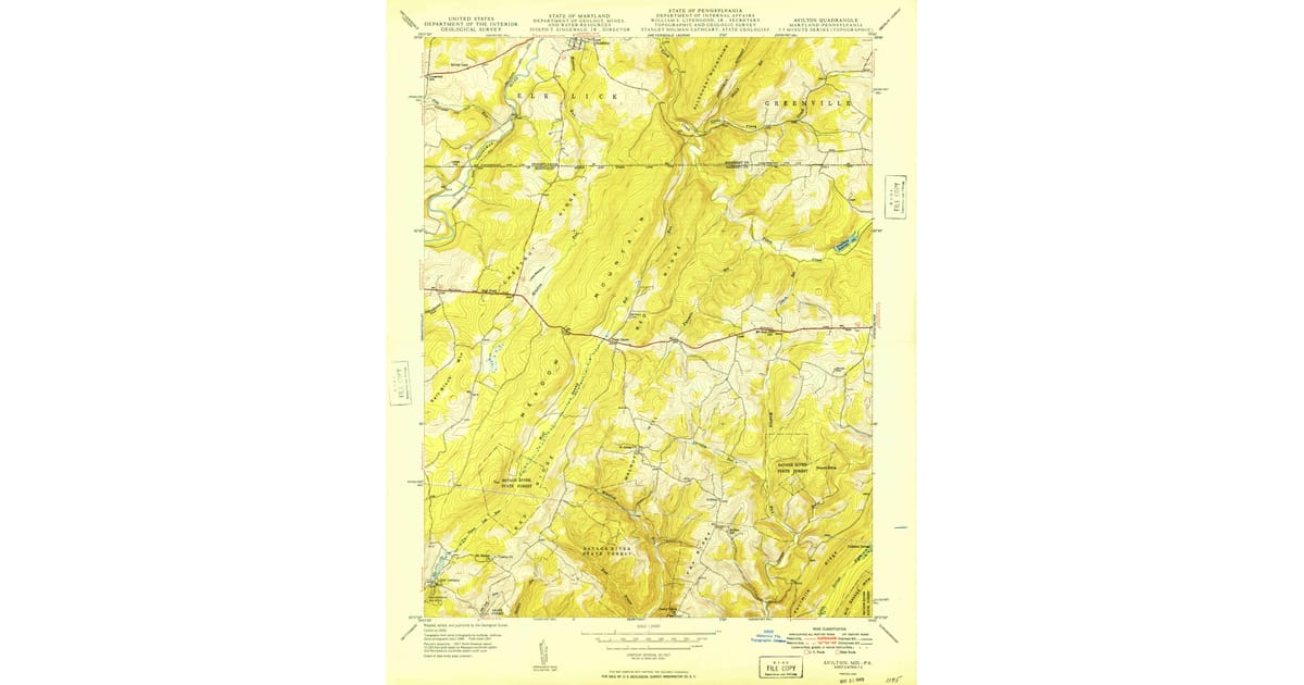 1949 Map of Avilton, Garrett County, MD — High-Res | Pastmaps