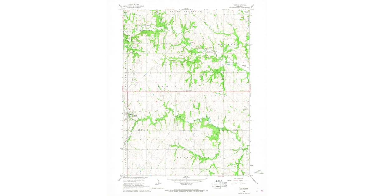 1966 Map of Avoca, NE — High-Res | Pastmaps