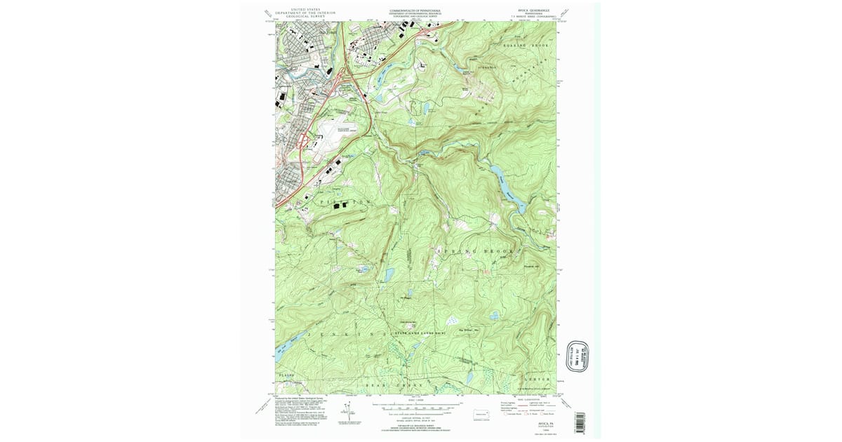 1994 Map of Avoca, PA — High-Res | Pastmaps