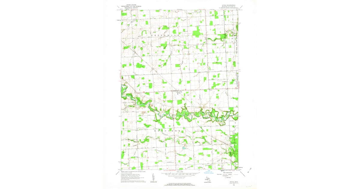 1961 Map of Avoca, St. Clair County, MI — High-Res | Pastmaps