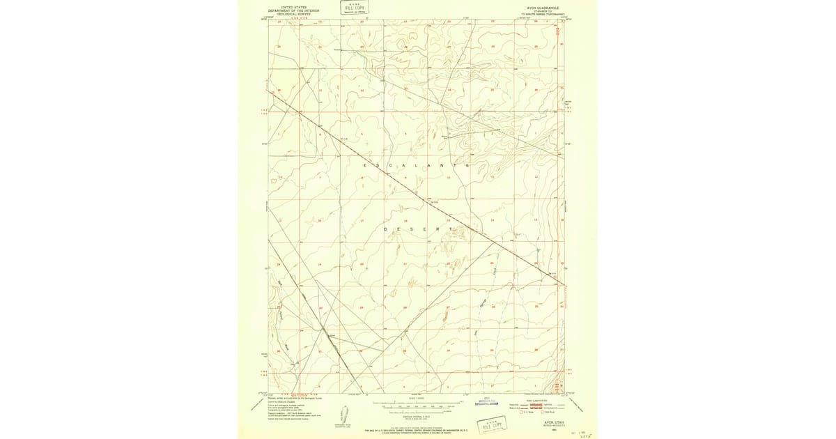 1951 Map of Avon, Iron County, UT — High-Res | Pastmaps
