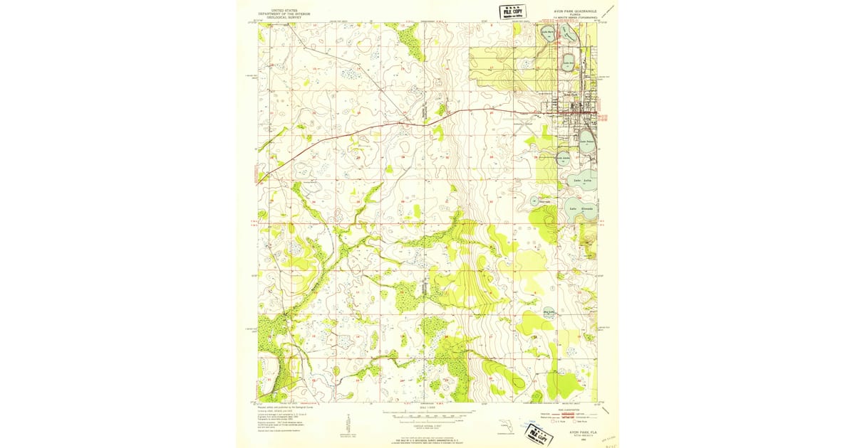 Old Historical Maps of Avon Estates, Highlands County | Pastmaps